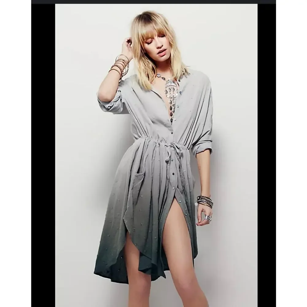 Free People | Dresses | Free People Ray Of Light Extreme Buttondown ...